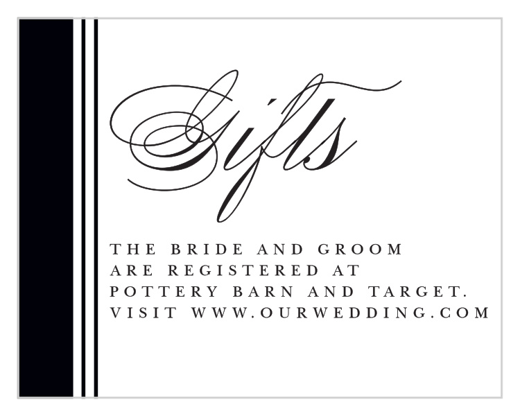 Classical Tradition Registry Cards by Basic Invite