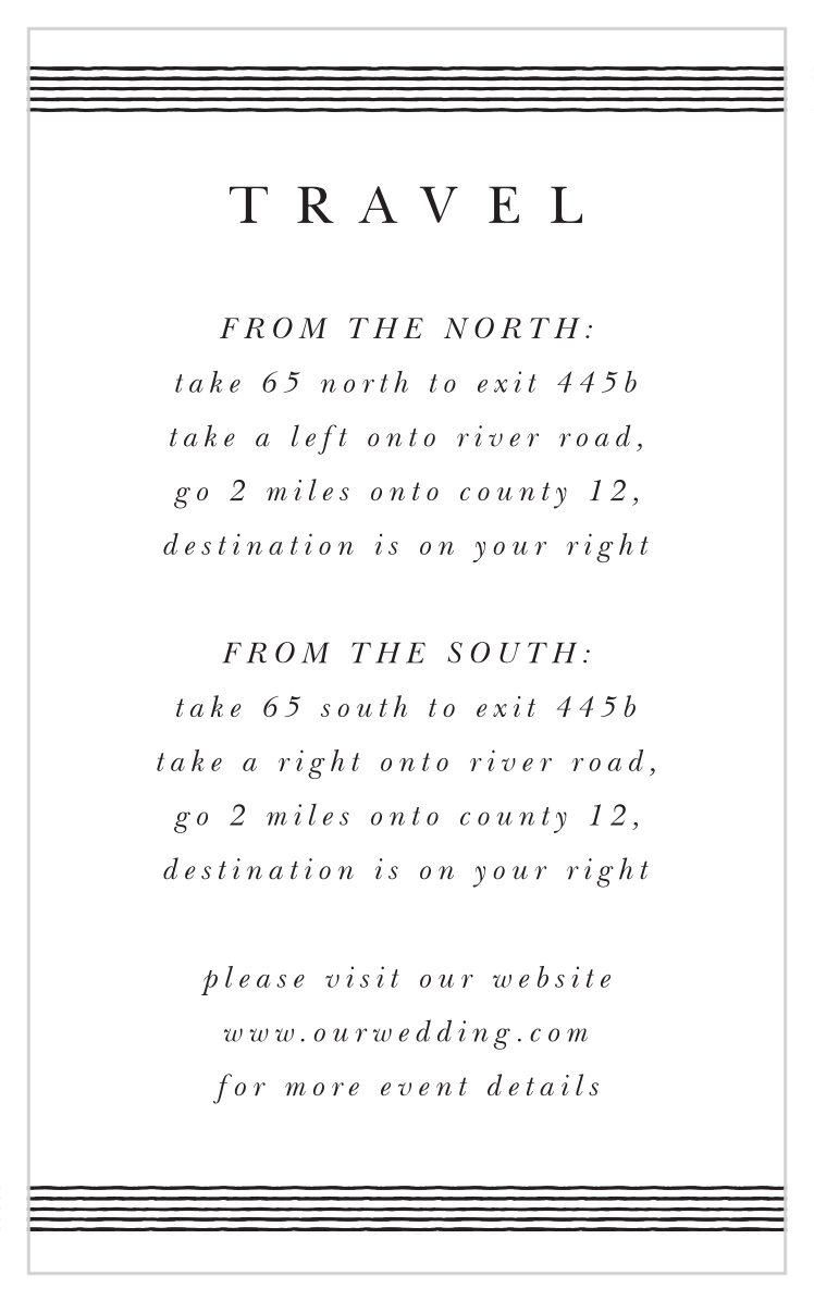 Lovely Frame Direction Cards by Basic Invite