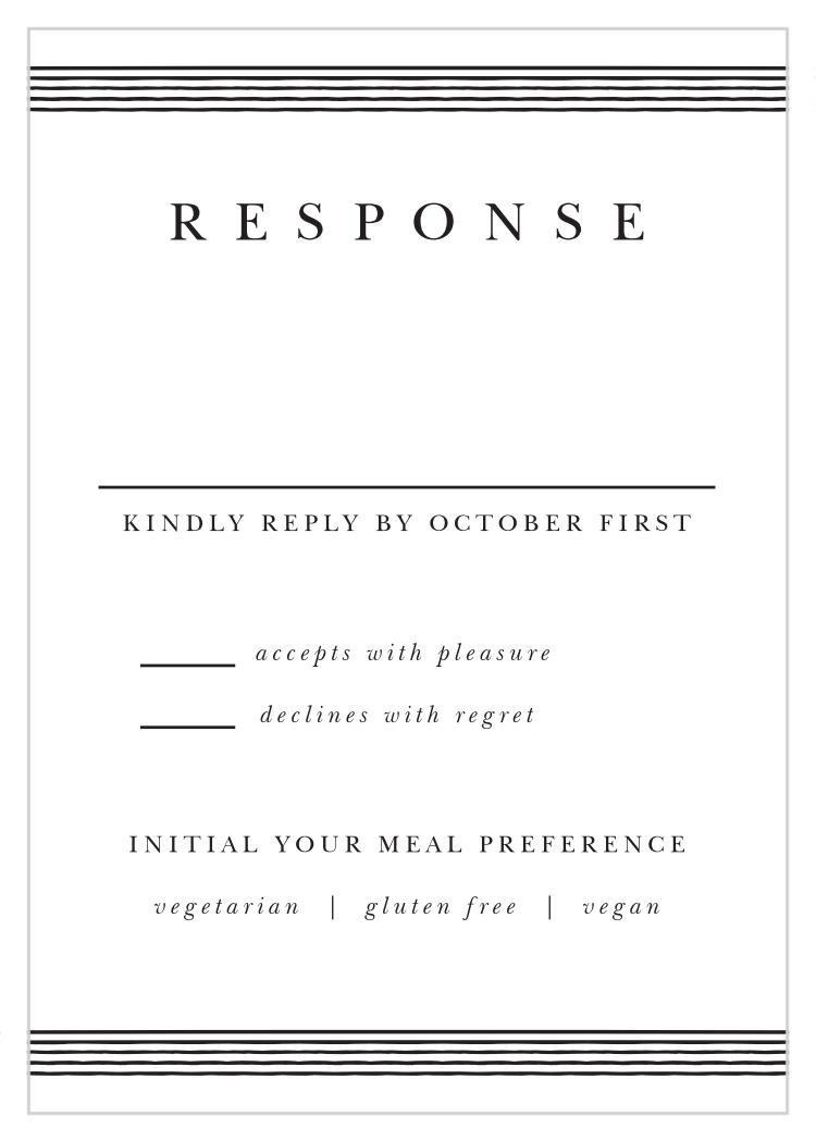 Lovely Frame Response Cards by Basic Invite