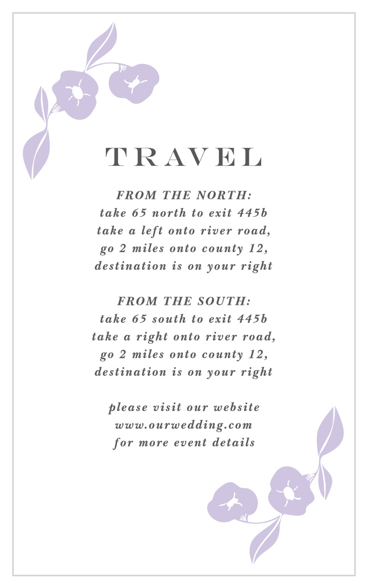 Graphic Wreath Direction Cards by Basic Invite