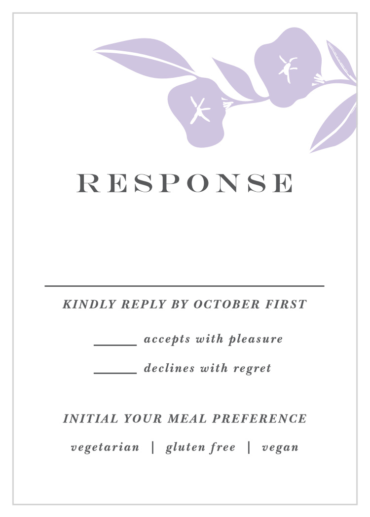 Graphic Wreath Response Cards by Basic Invite