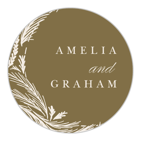 Garden Circles Wedding Stickers by Basic Invite