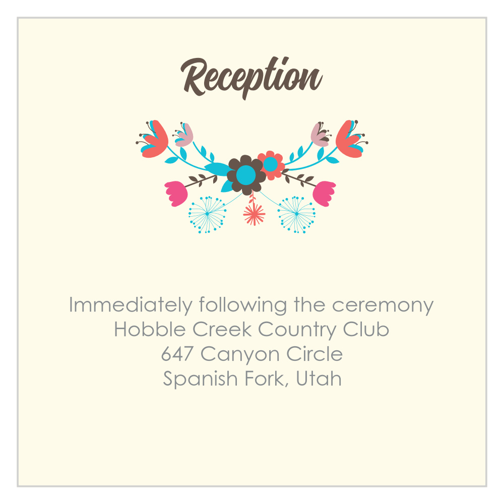 Flowering Frame Ceremony Cards by Basic Invite