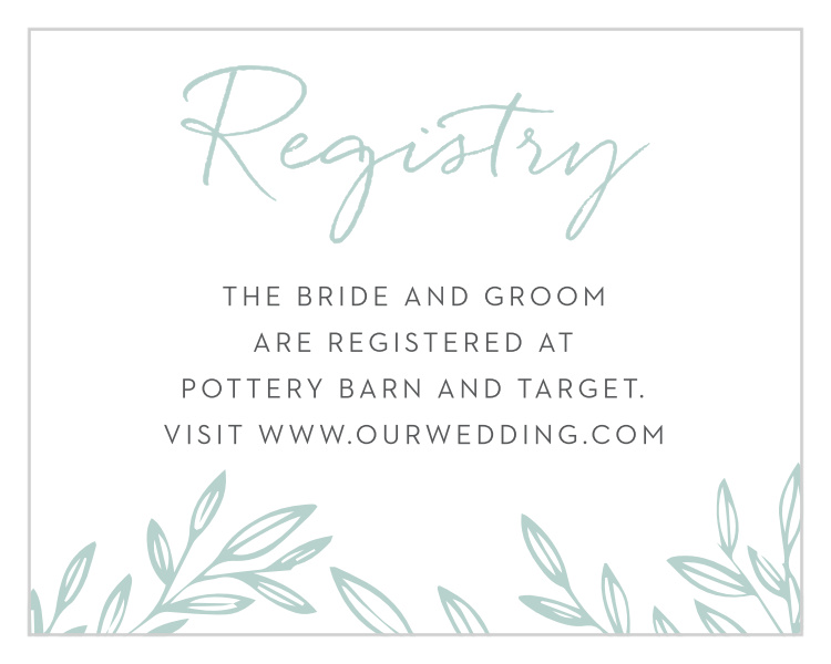 Botanical Greenhouse Registry Cards by Basic Invite