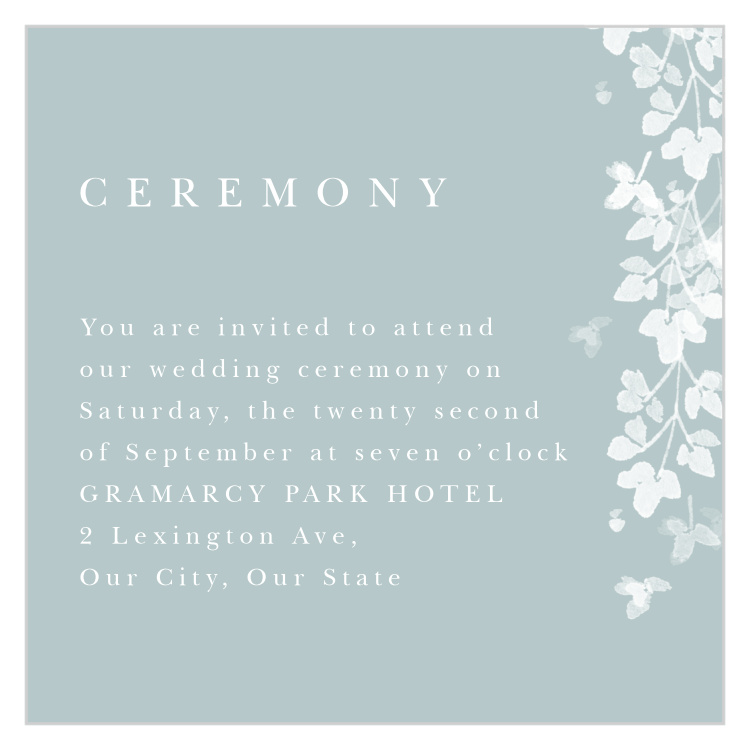 Botanical Arch Ceremony Cards by Basic Invite