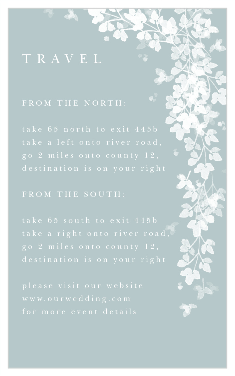 Botanical Arch Direction Cards by Basic Invite