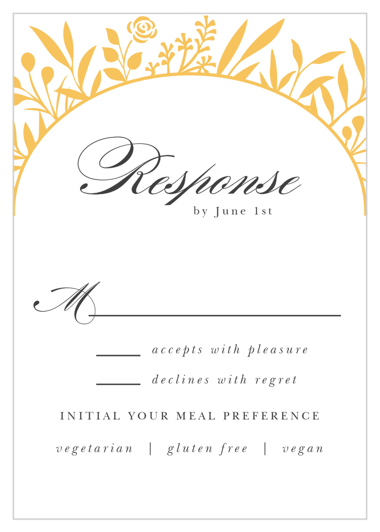 Floral Surround Response Cards by Basic Invite