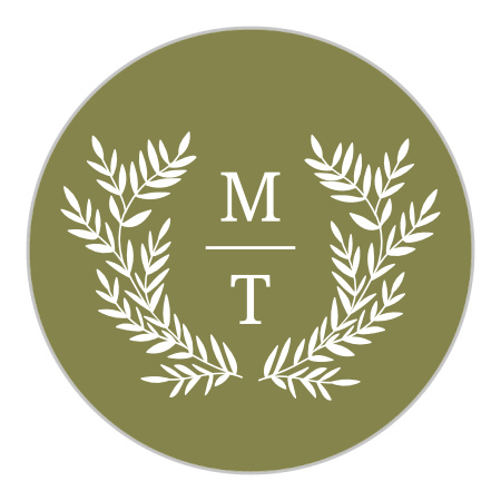 Botanical Monogram Wedding Stickers by Basic Invite