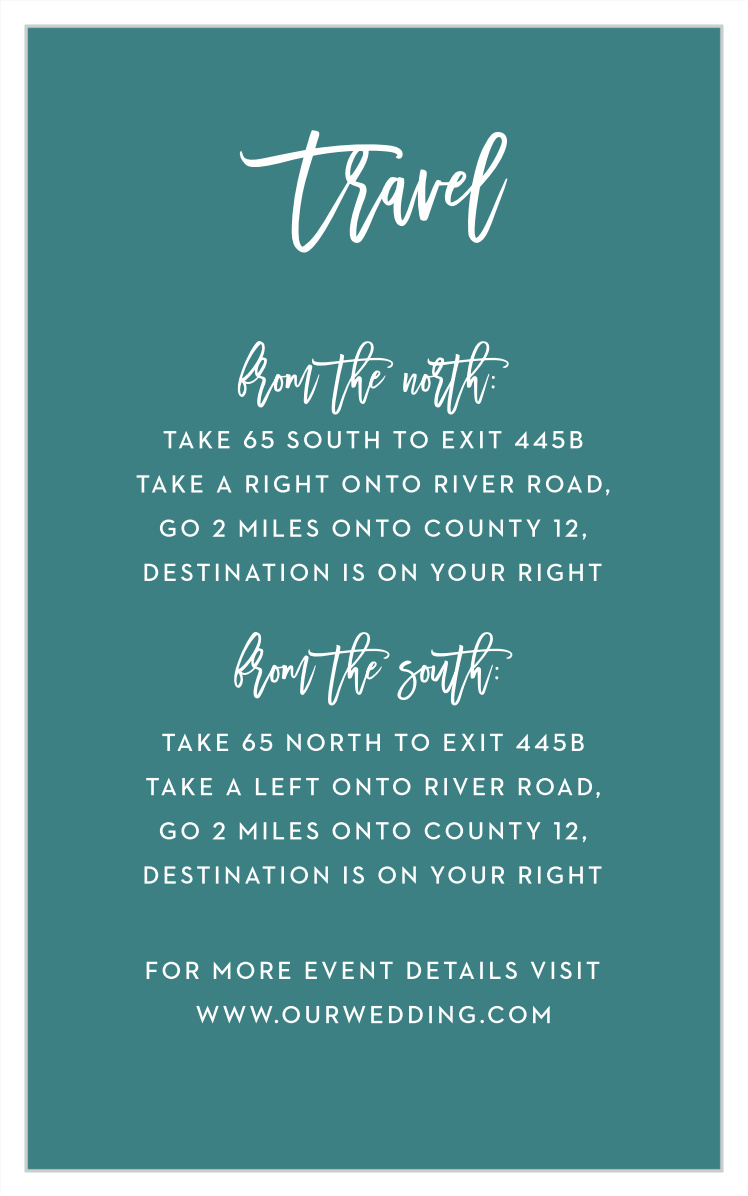 Boho Pattern Direction Cards by Basic Invite