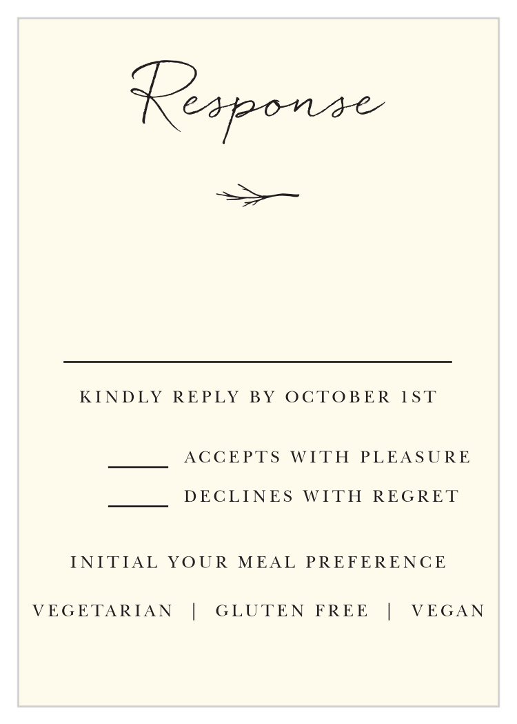 Weathered Branch Response Cards by Basic Invite