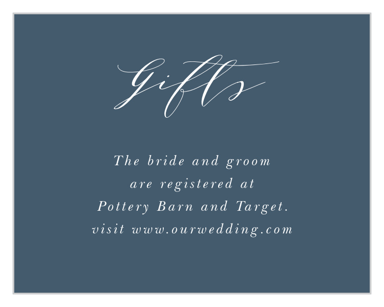Modern Calligraphy Registry Cards by Basic Invite