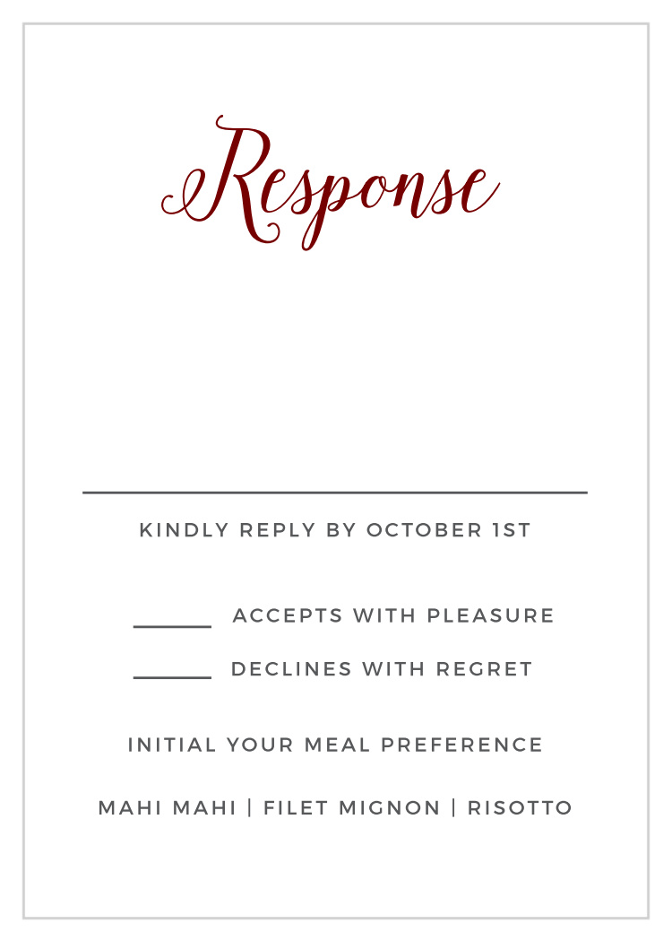 Botanical Corners Response Cards by Basic Invite