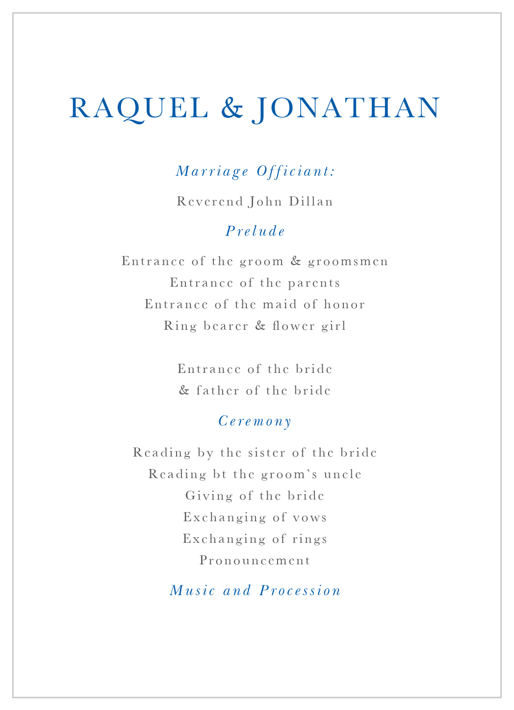 Casual Script Wedding Programs by Basic Invite