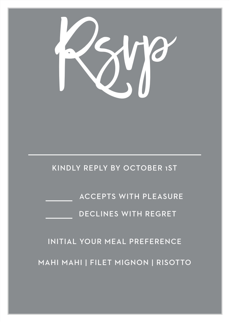 Marker Script Response Cards by Basic Invite