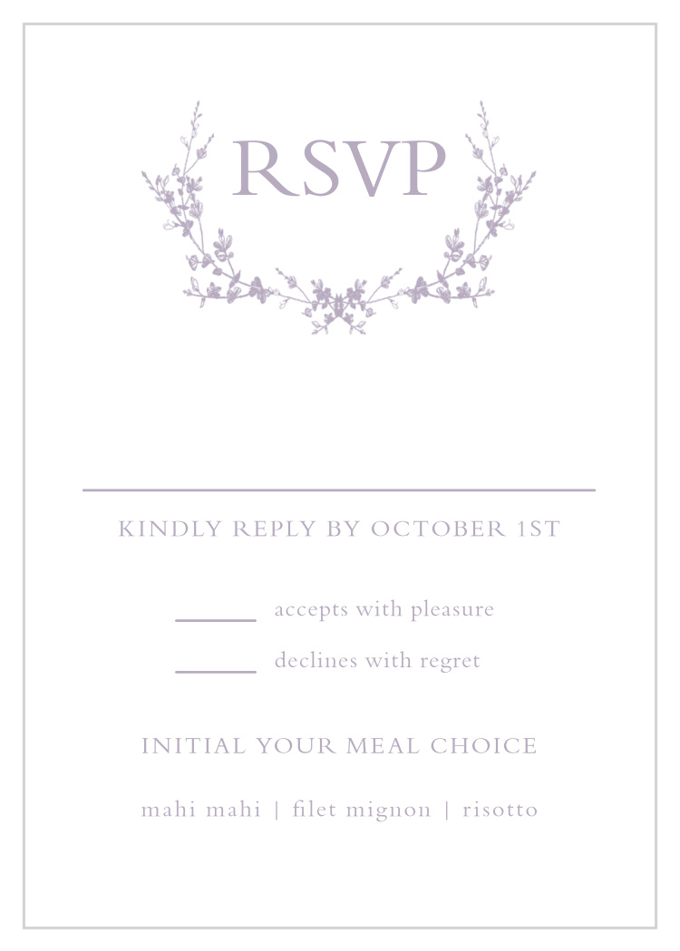 Framed Wreath Response Cards by Basic Invite