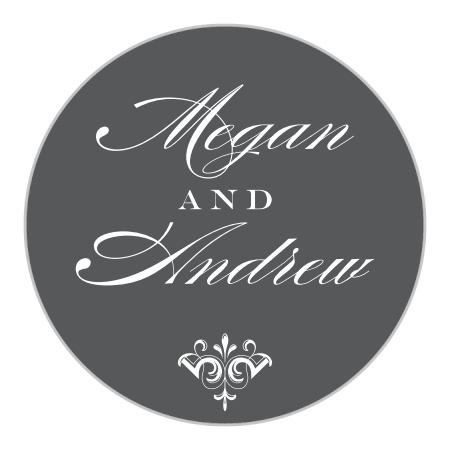 Scripted Elegance Wedding Stickers by Basic Invite