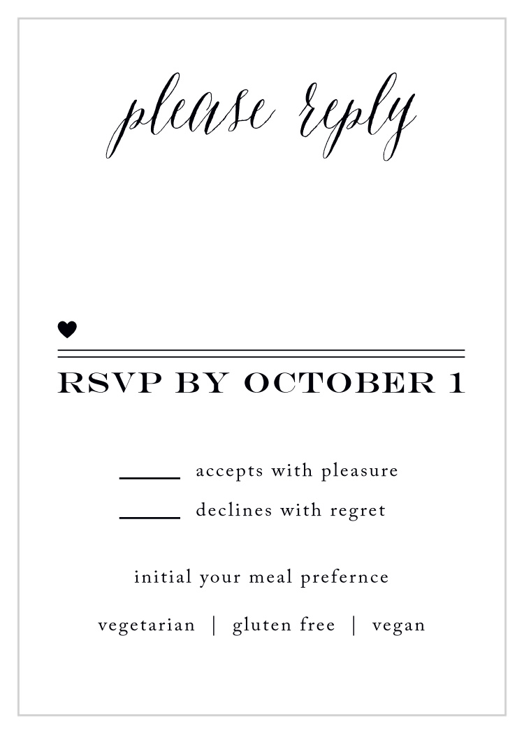 Rustic Heart Response Cards by Basic Invite