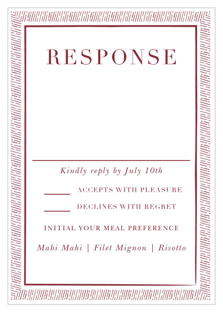 Handdrawn Frame Response Cards by Basic Invite