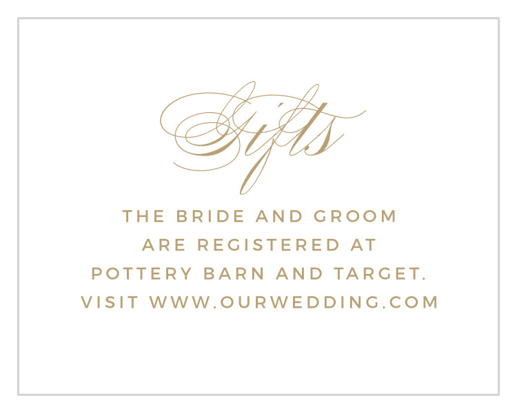 Deco Typography Registry Cards by Basic Invite