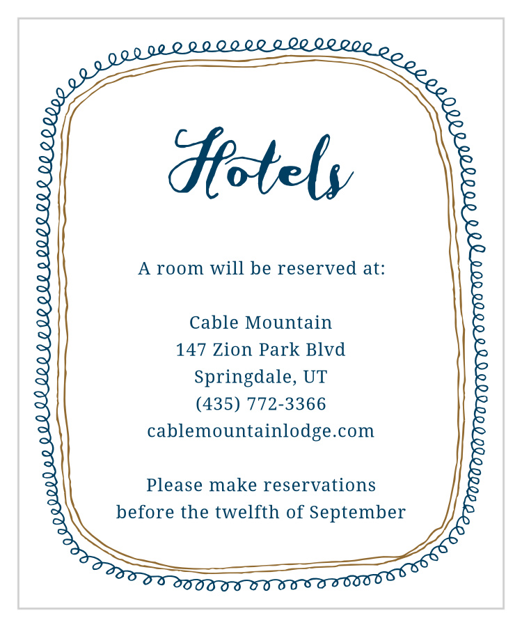 Anchors Away Accommodation Cards by Basic Invite