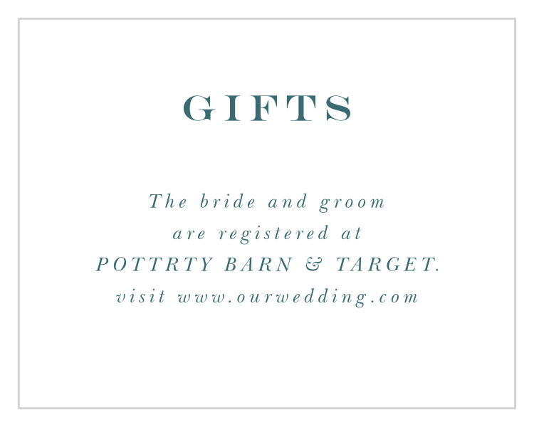 Garden Frame Registry Cards by Basic Invite