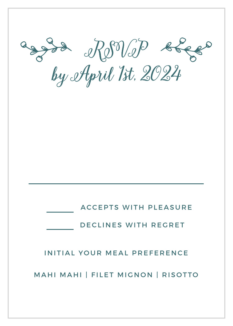 Rustic Foliage Response Cards by Basic Invite
