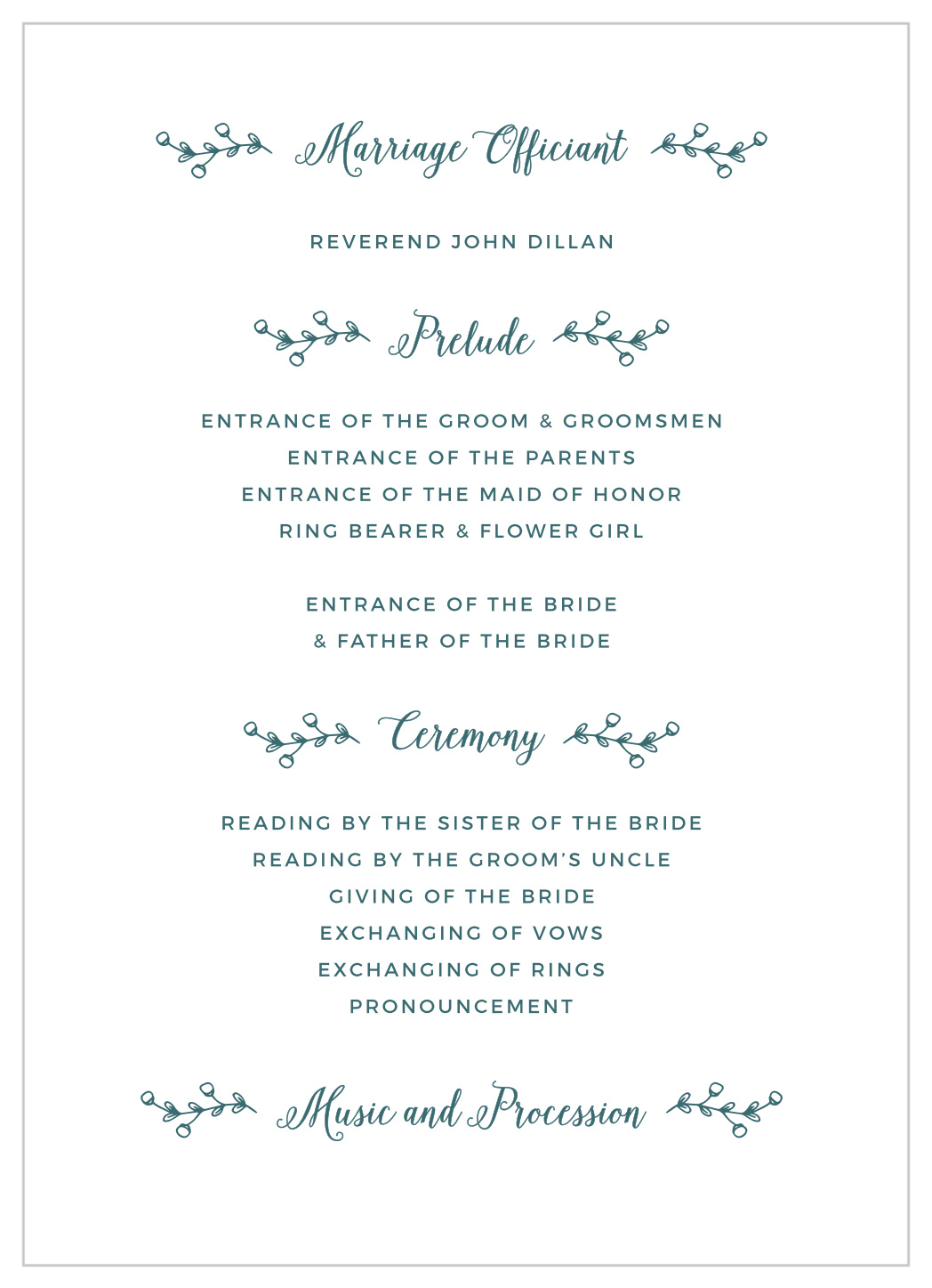 Rustic Foliage Wedding Programs by Basic Invite