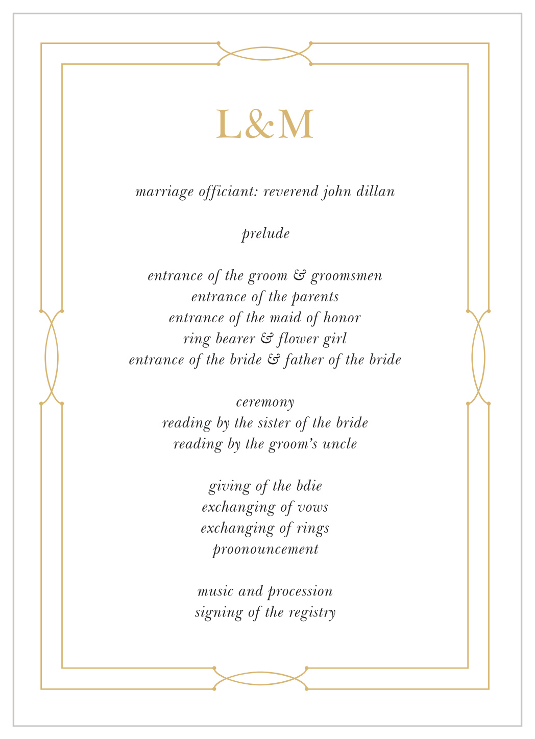 Knotted Love Wedding Programs by Basic Invite