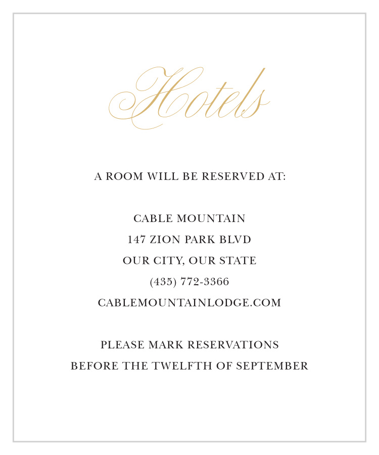 Knotted Love Accommodation Cards by Basic Invite