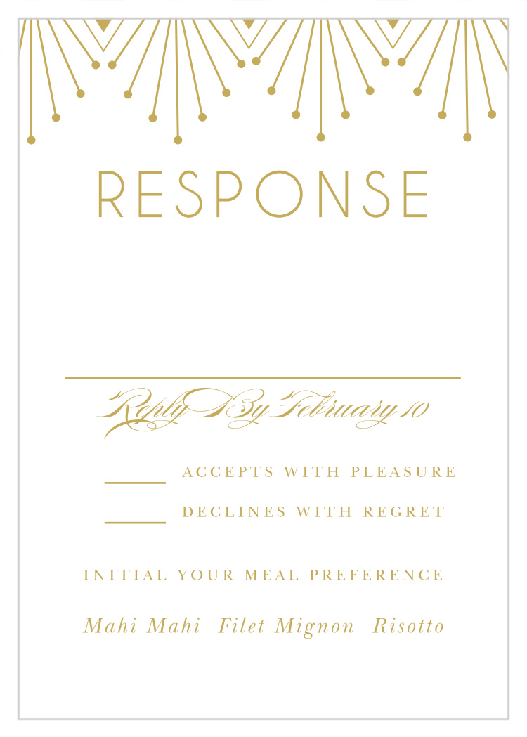 Deco Classic Response Cards by Basic Invite