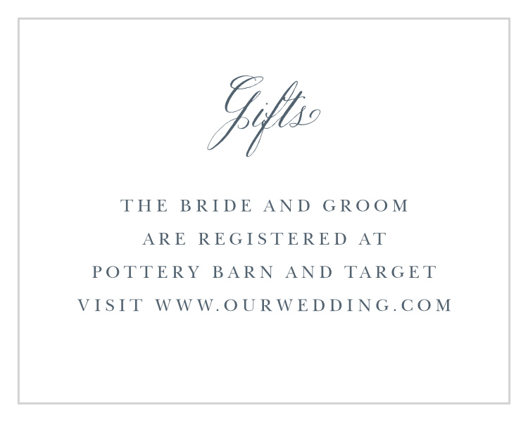Elegant Chandelier Registry Cards by Basic Invite