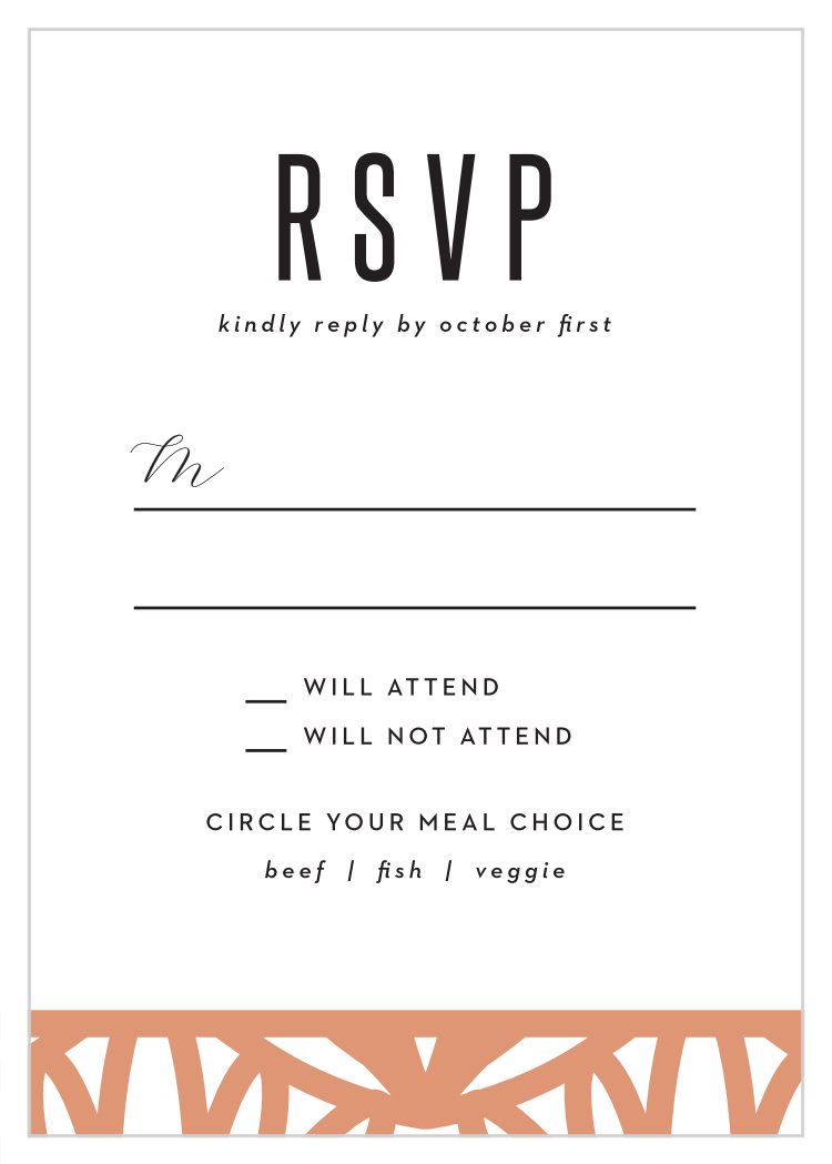 Boldly Framed Response Cards by Basic Invite