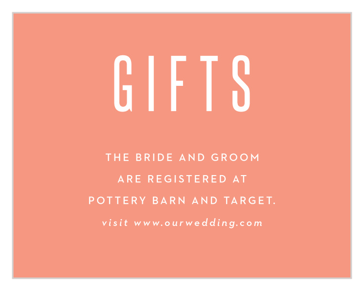 Boldly Framed Registry Cards by Basic Invite