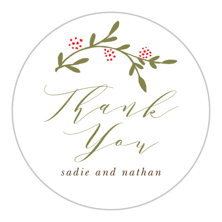 Lavish Berries Wedding Stickers by Basic Invite