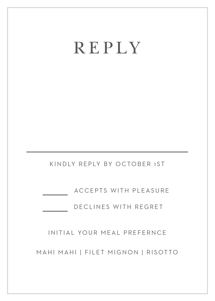 Simplicity Swirls Response Cards by Basic Invite