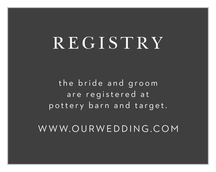 Simplicity Swirls Registry Cards by Basic Invite
