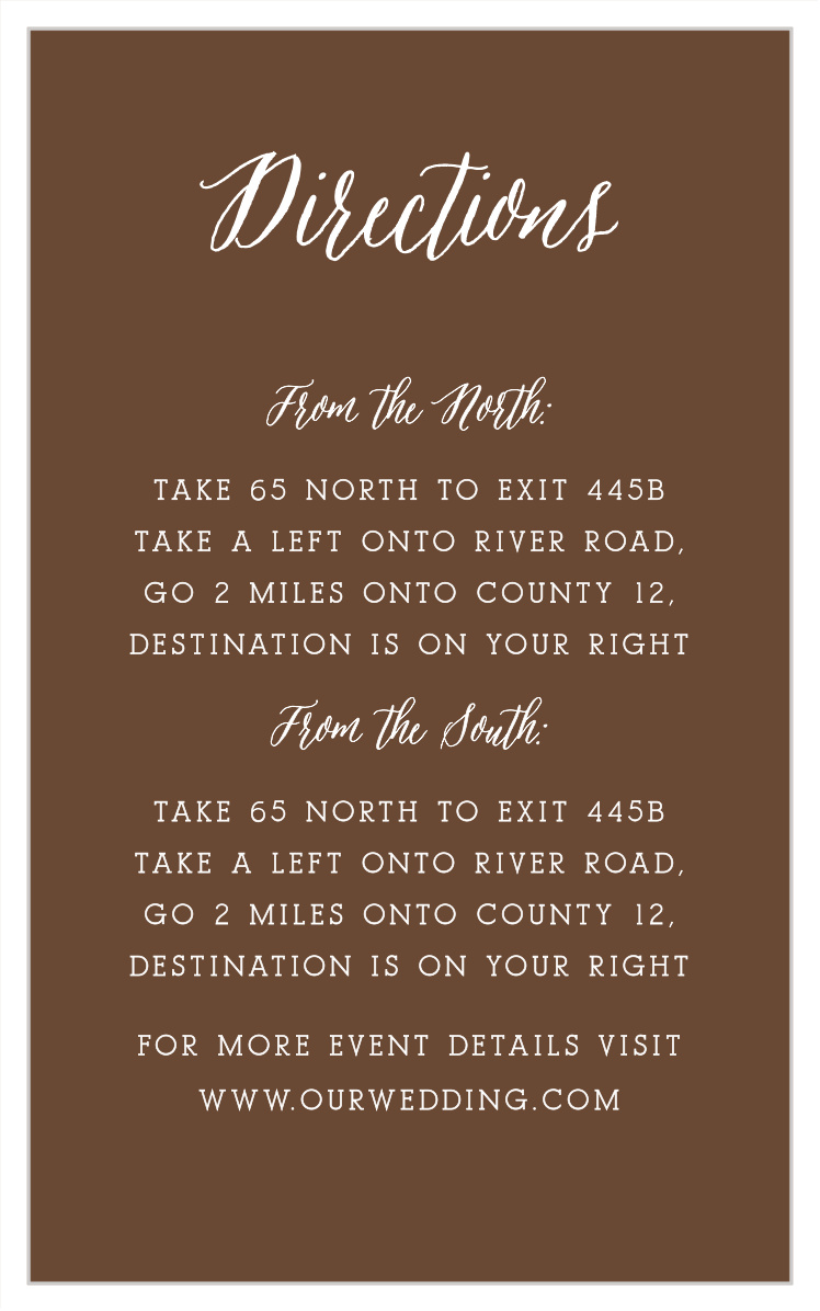 Lantern Lights Direction Cards by Basic Invite