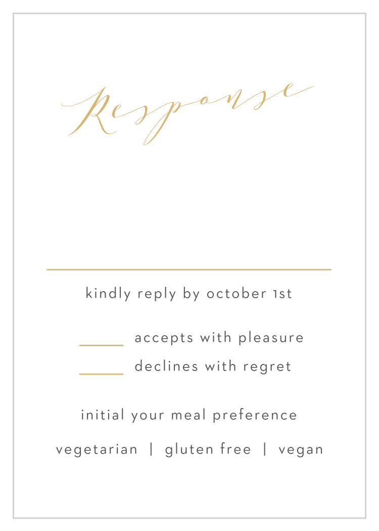 Lovely Blush Response Cards by Basic Invite