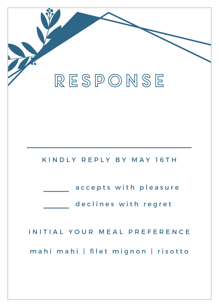 Modern Flora Response Cards by Basic Invite
