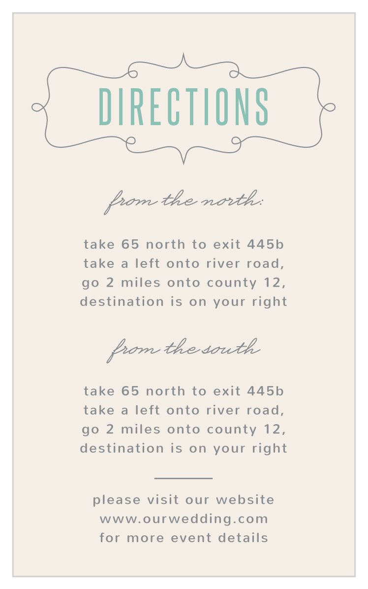 Perfect Skies Direction Cards by Basic Invite