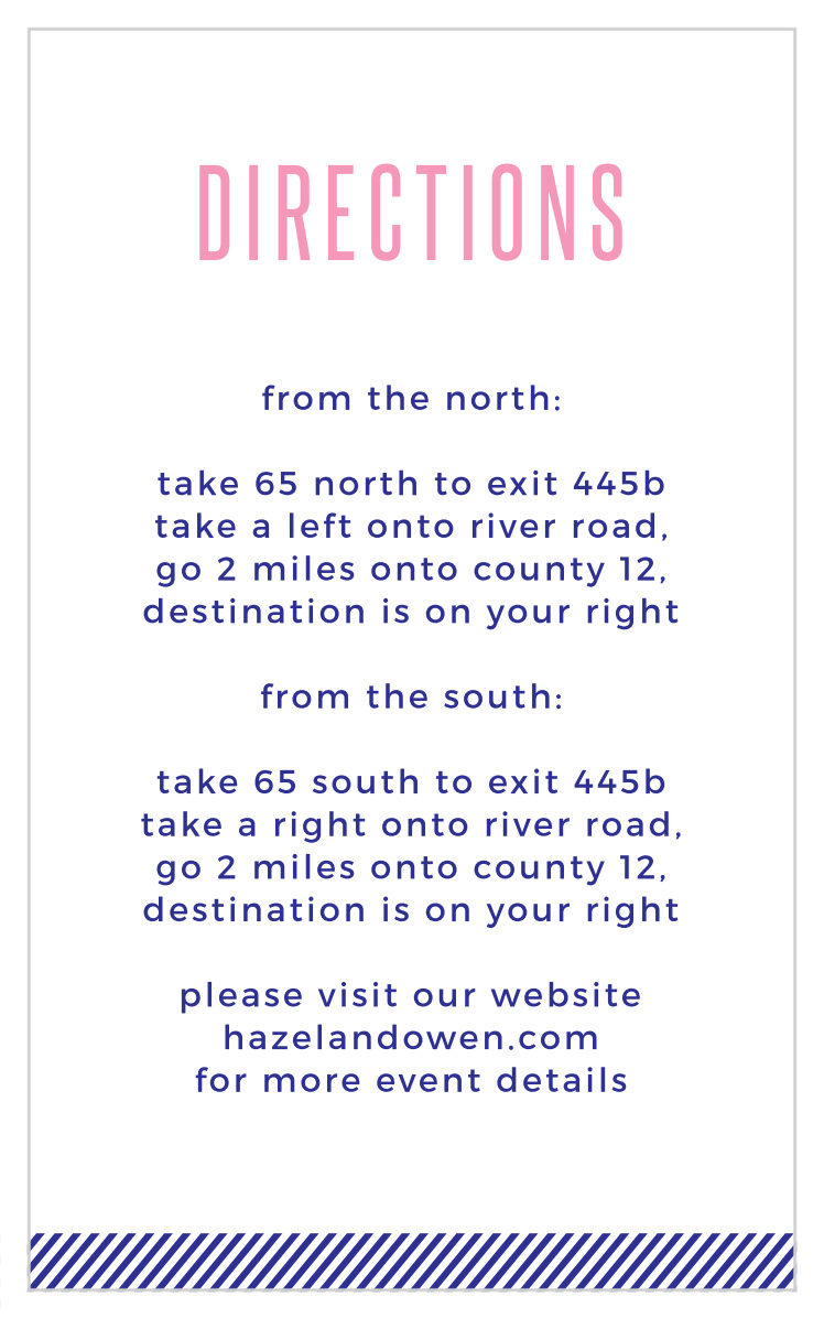 Masterly Charm Direction Cards by Basic Invite