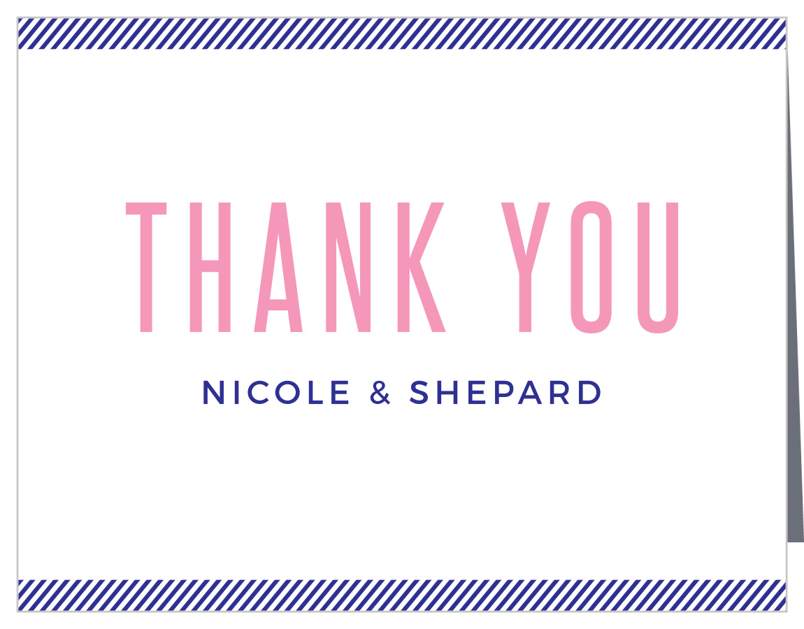 Masterly Charm Wedding Thank You Cards by Basic Invite