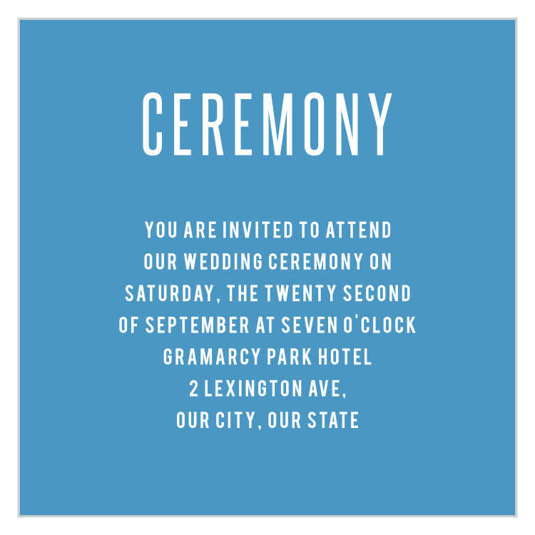 Unique Airmail Ceremony Cards by Basic Invite