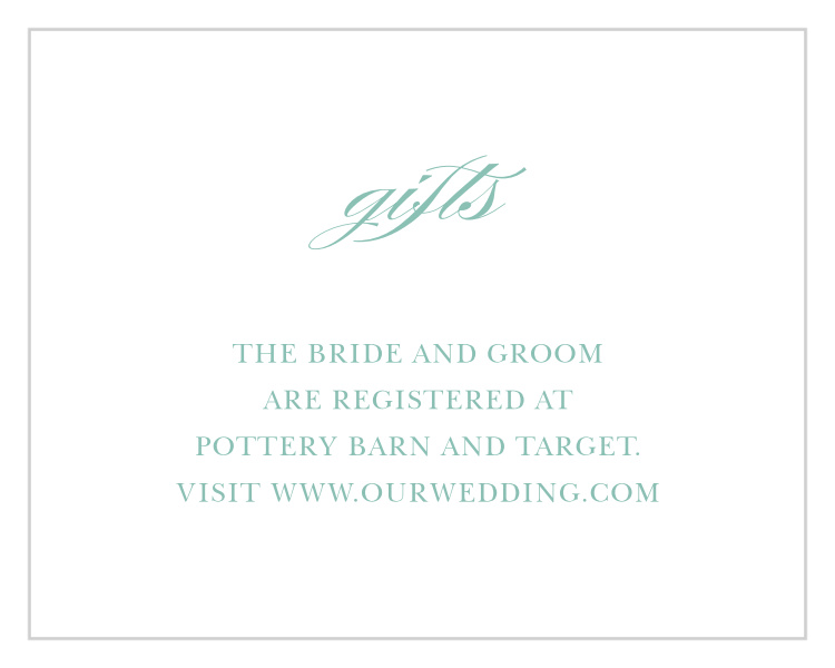 Simple Frame Registry Cards by Basic Invite