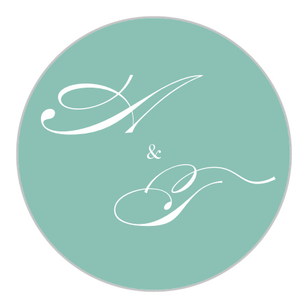 Simple Frame Wedding Stickers by Basic Invite