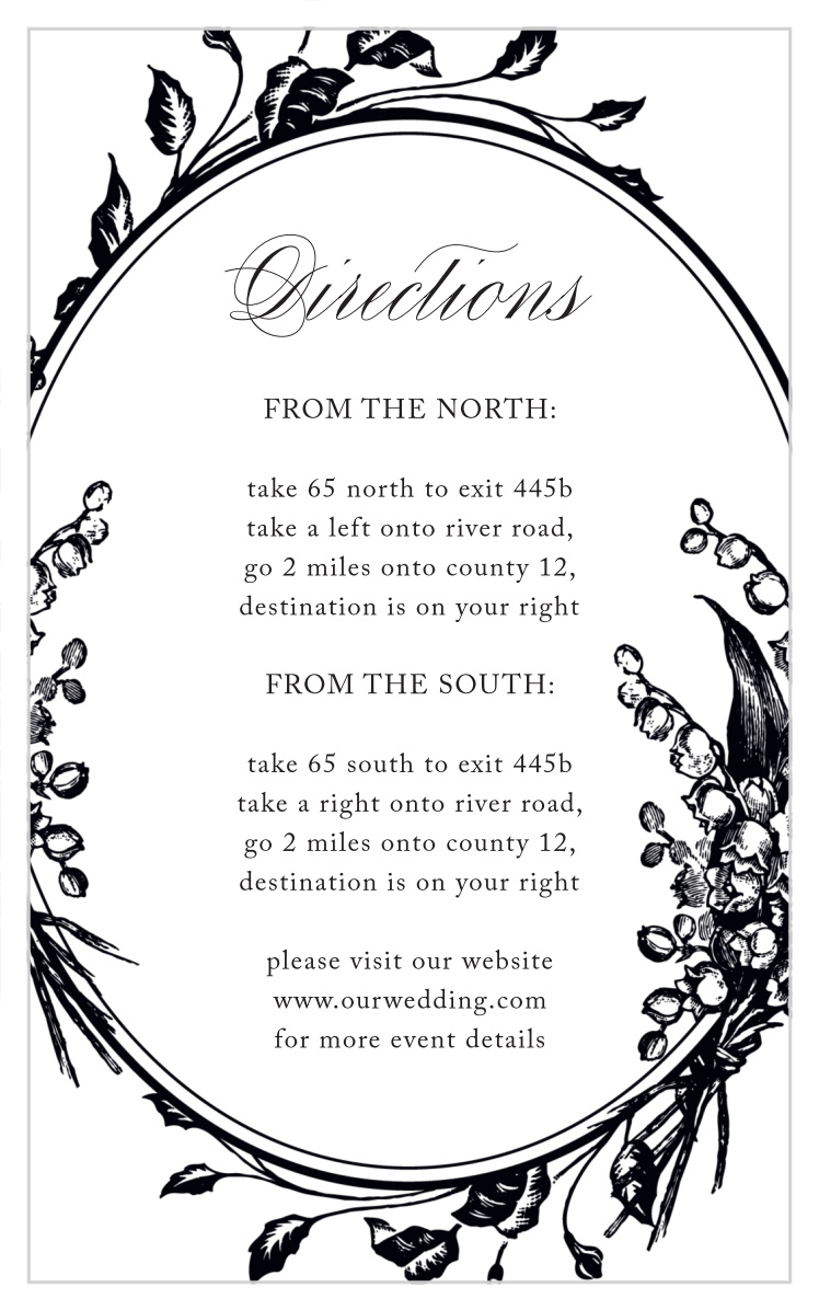 Elegant Relic Direction Cards by Basic Invite