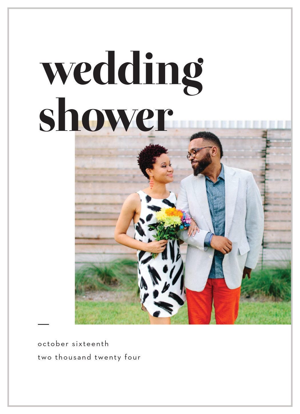 Chic Editorial Bridal Shower Invitations by Basic Invite