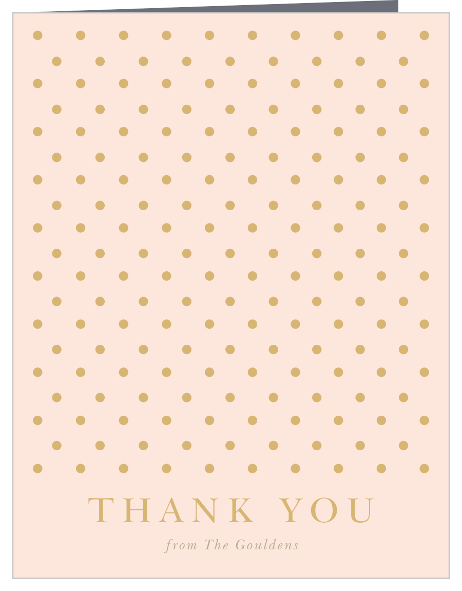 Polka Dotted First Birthday Thank You Cards by Basic Invite