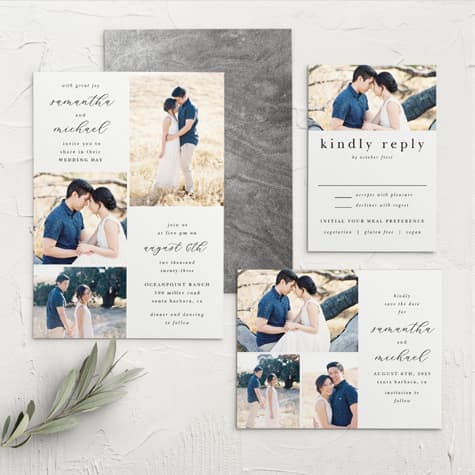 Stacked Photo Wedding Invitations by Basic Invite