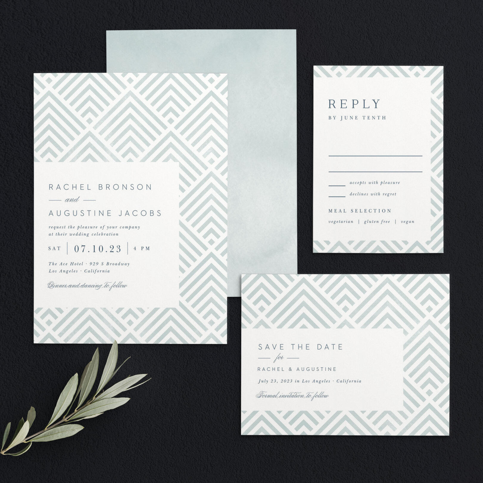 Elegantly Modern Wedding Invitations by Basic Invite